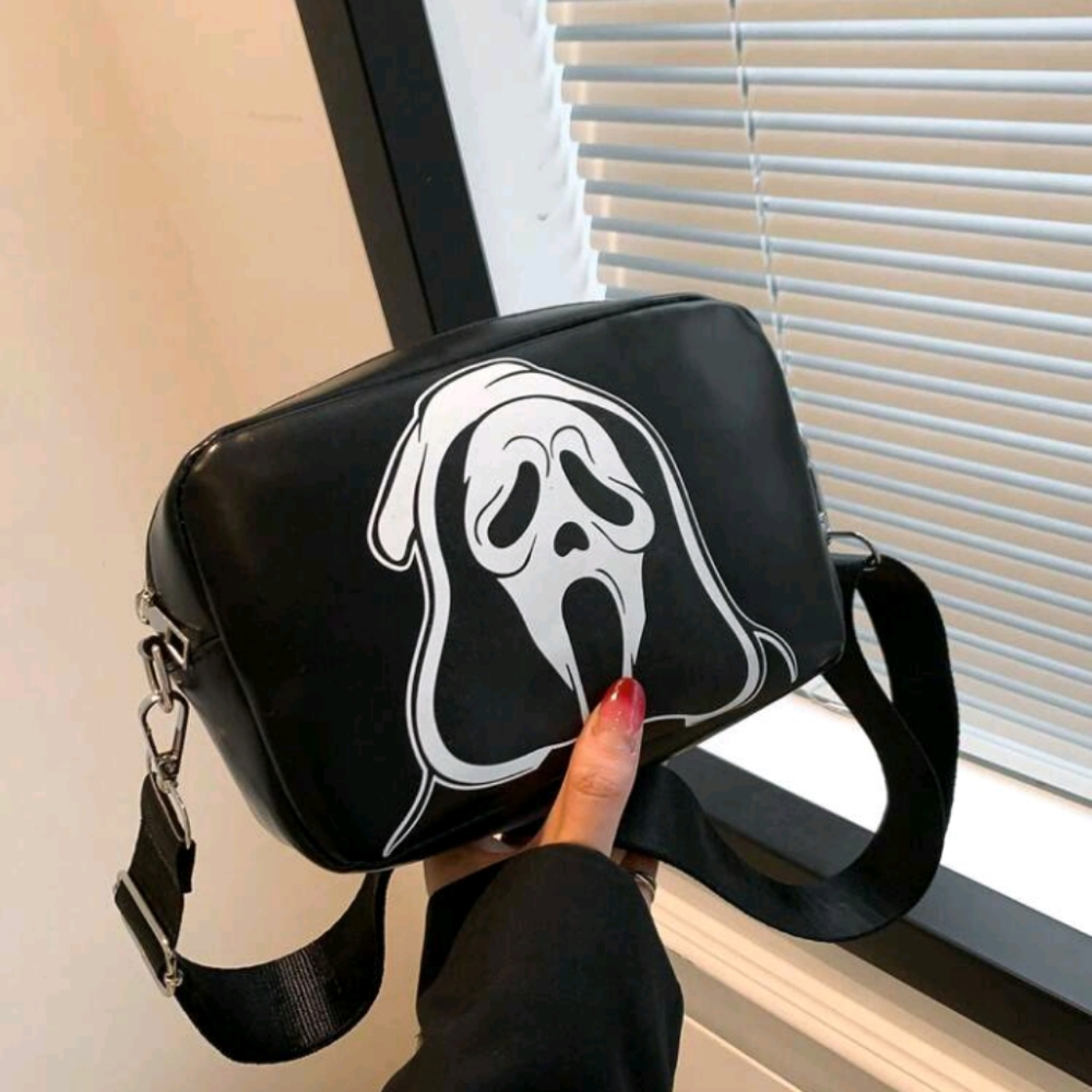 Scream Ghostface Cool Light Weight Square Purse Black - Gem